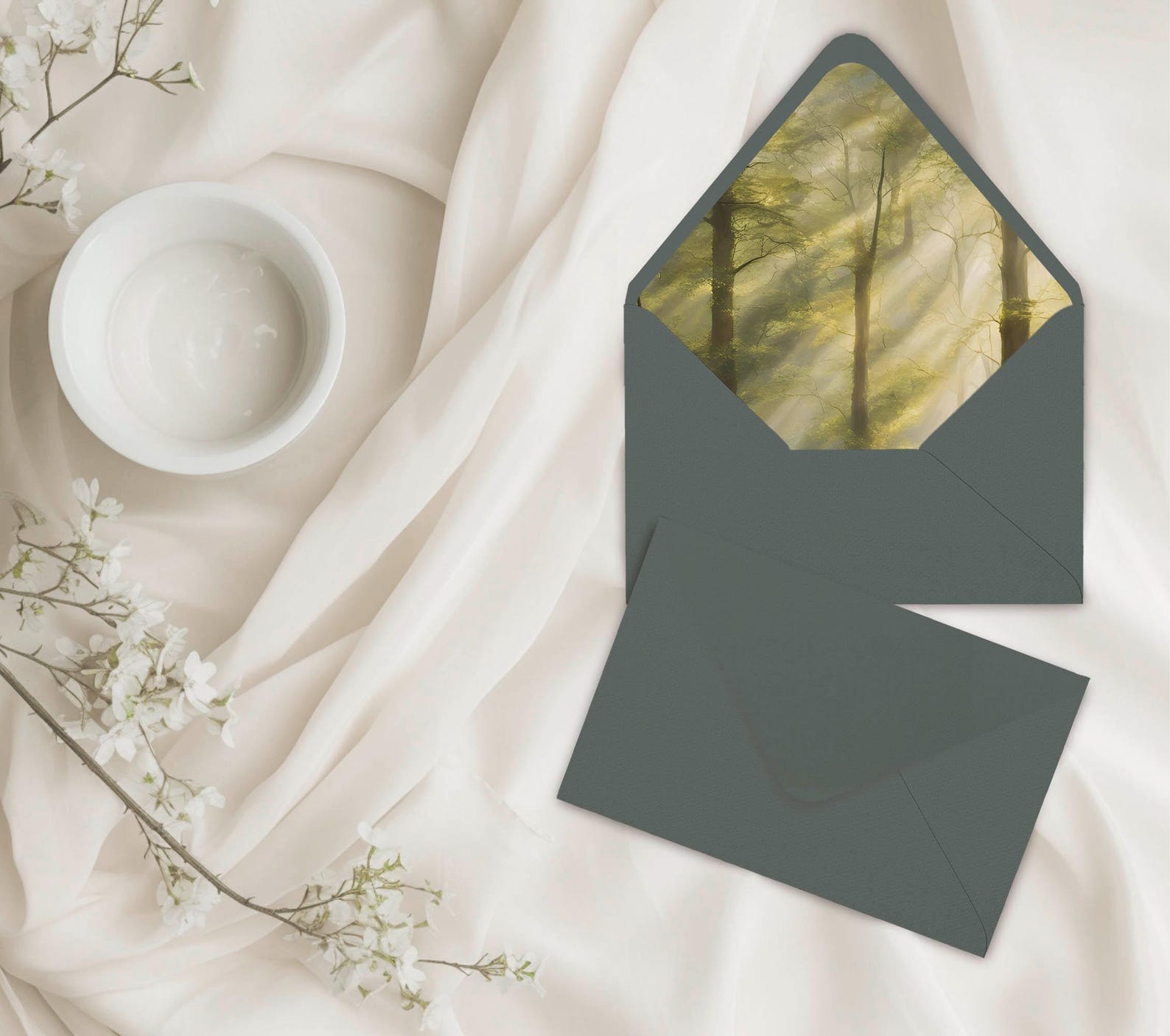 Sunlit Forest Envelope Liner INSTANT DOWNLOAD Sun Streaming Through ...