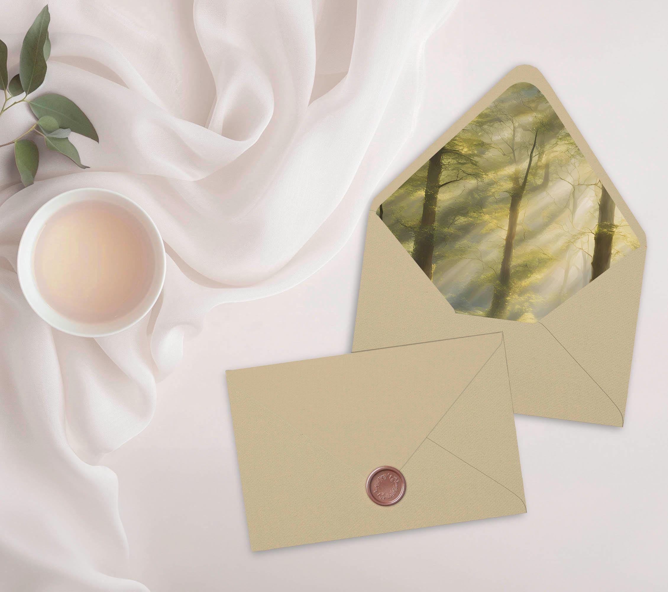 Sunlit Forest Envelope Liner INSTANT DOWNLOAD Sun Streaming Through ...