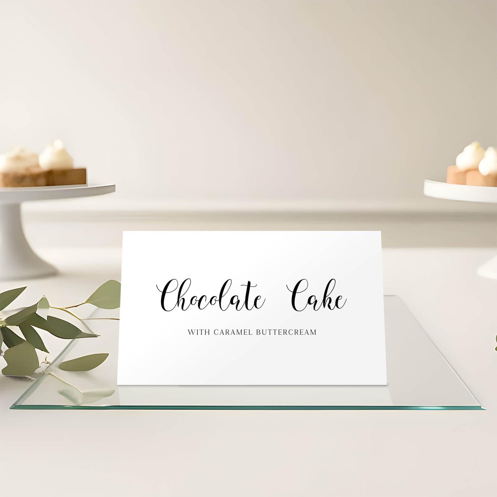 Minimalist Buffet Labels, Editable Food Tags for Wedding, Printable ...
