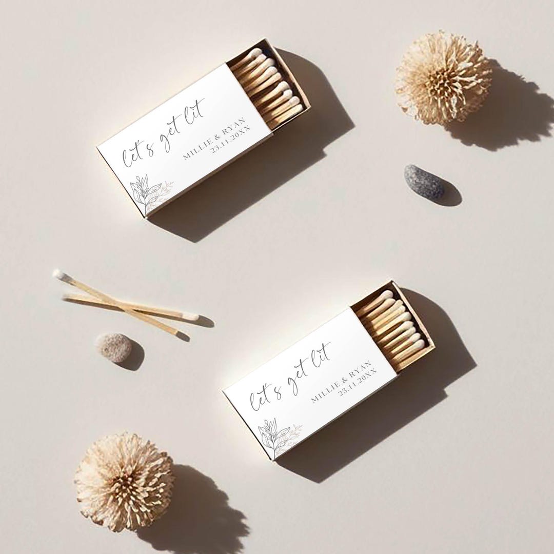 Let's Get Lit Matchbox Label INSTANT DOWNLOAD Editable Template ...