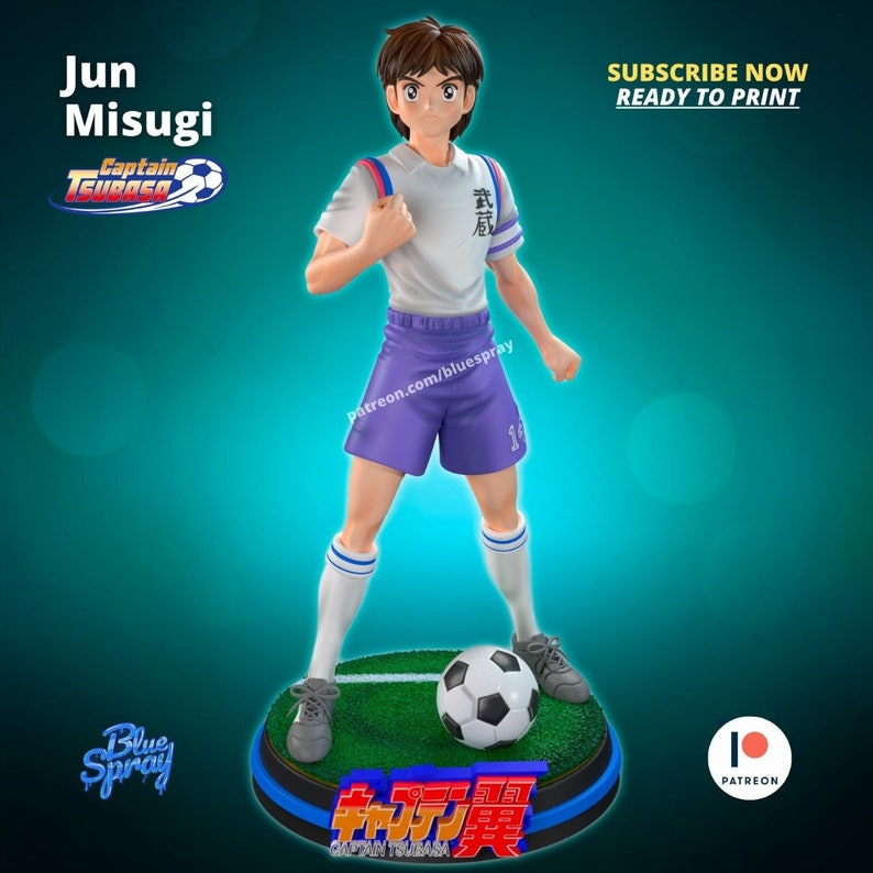 Jun Misugi Captain Tsubasa Anime Manga 3D Print Garage Kit Fan Art by ...