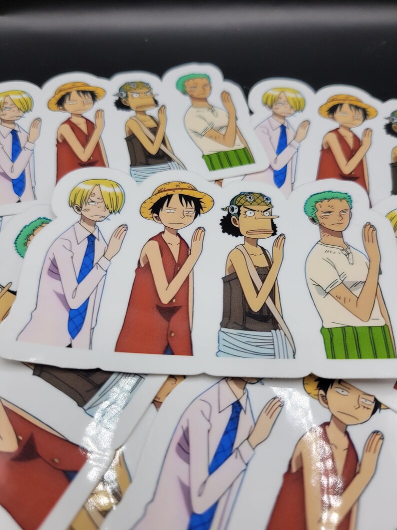 Luffy Usopp Sanji Zoro One Piece Funny Anime Sticker Anime Sticker for ...