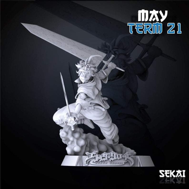 Black Clover Asta Staria Statue/bust Anime Manga 3D Print Garage Kit ...