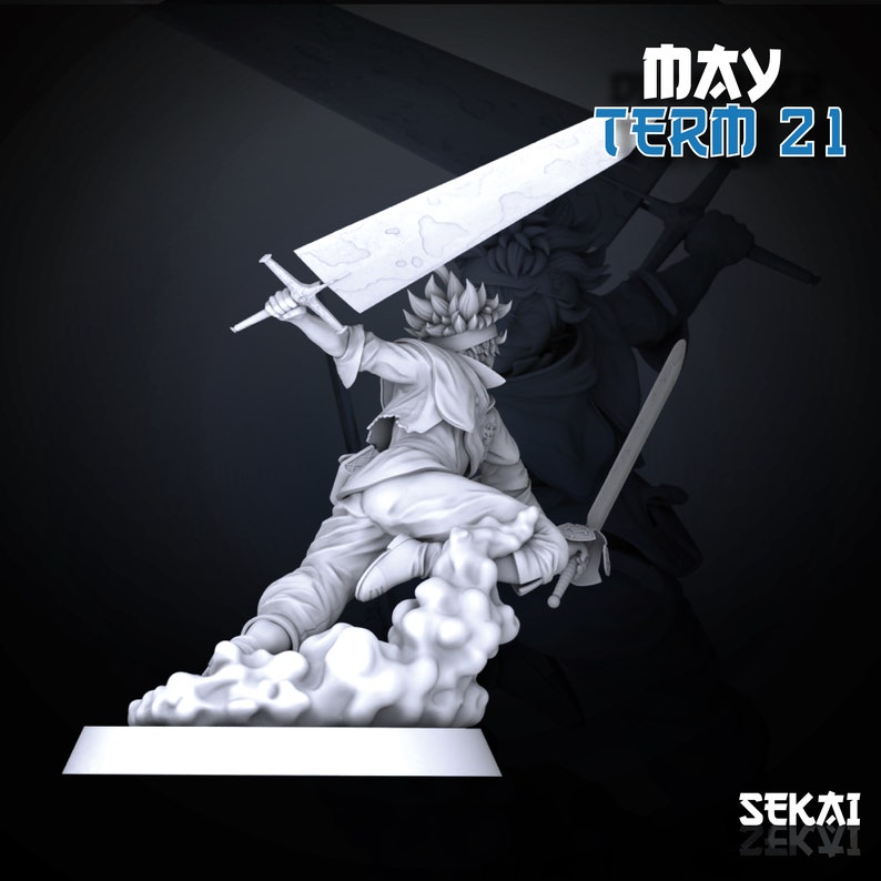 Black Clover Asta Staria Statue/bust Anime Manga 3D Print Garage Kit ...