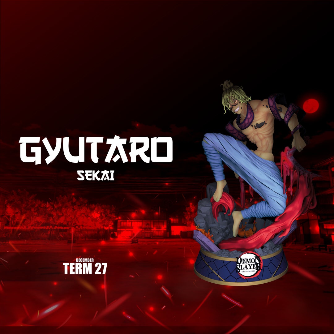 Demon Slayer Gyutaro Statue/bust Anime Manga 3D Print Garage Kit Fan ...