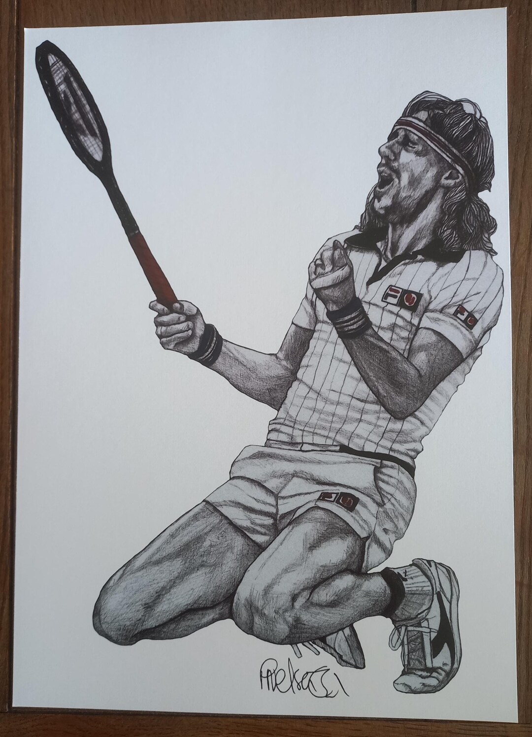 Bjorn Borg PRINT Pencil Drawing Portrait Fine Art - Etsy