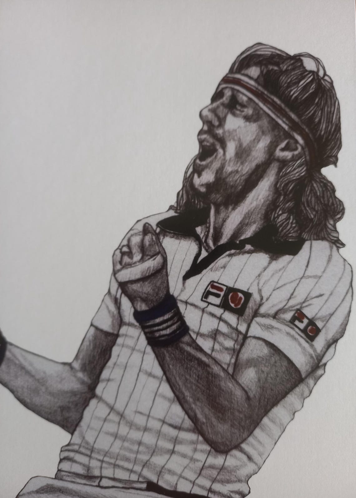 Bjorn Borg PRINT Pencil Drawing Portrait Fine Art - Etsy