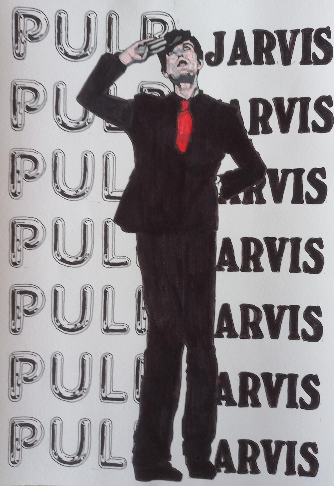 Jarvis Cocker Pulp Original Pencil Drawing Portrait Fine Art - Etsy