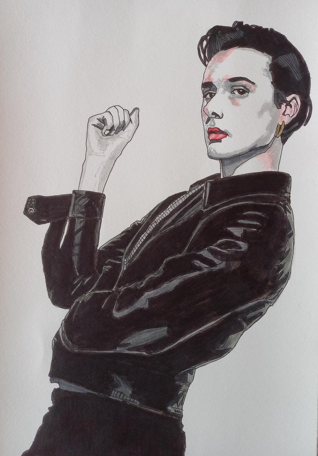 Brett Anderson Suede Original Pencil Drawing Portrait Fine Art - Etsy