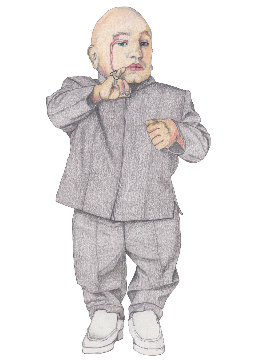 Mini Me PRINT Pencil Drawing Portrait Fine Art - Etsy