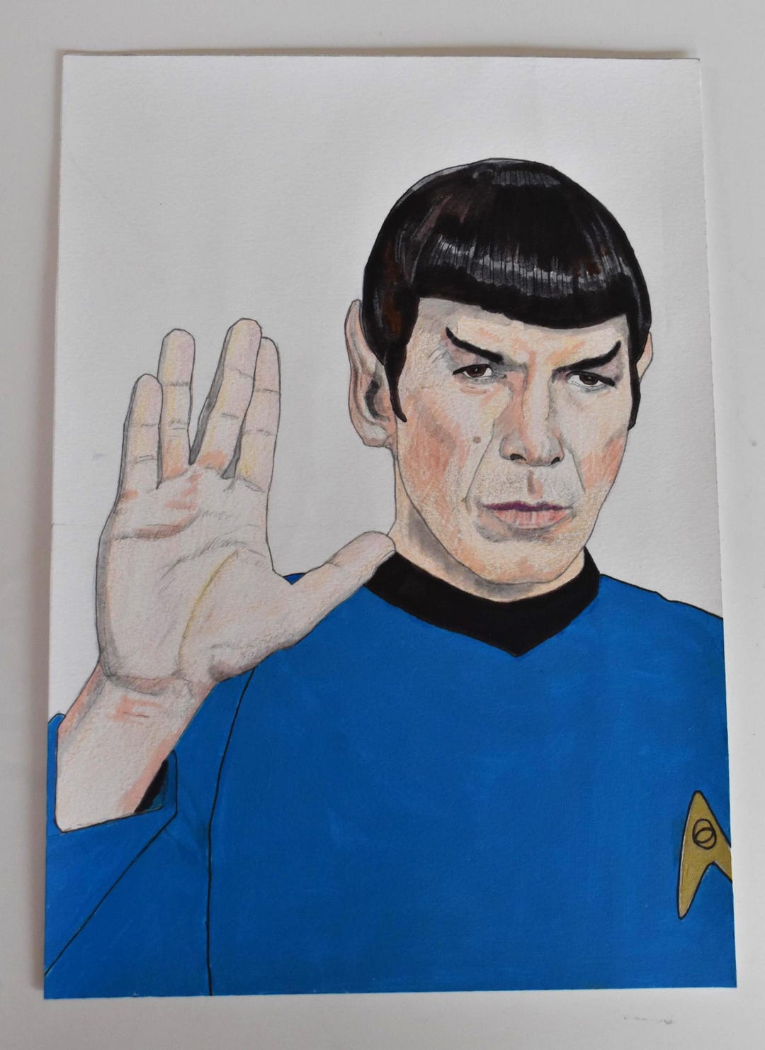 Spock Portrait – Original Hand-drawn Star Trek Art | A4 Leonard Nimoy ...