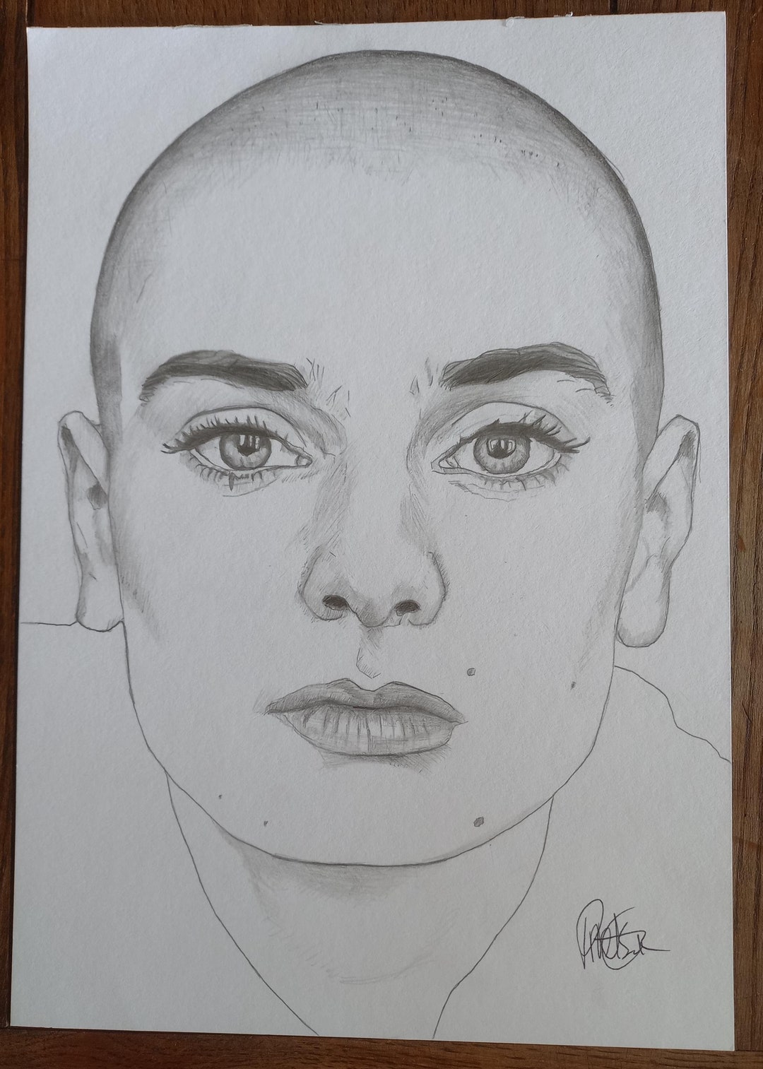 Sinéad O'connor ORIGINAL Pencil Drawing Portrait Fine Art - Etsy