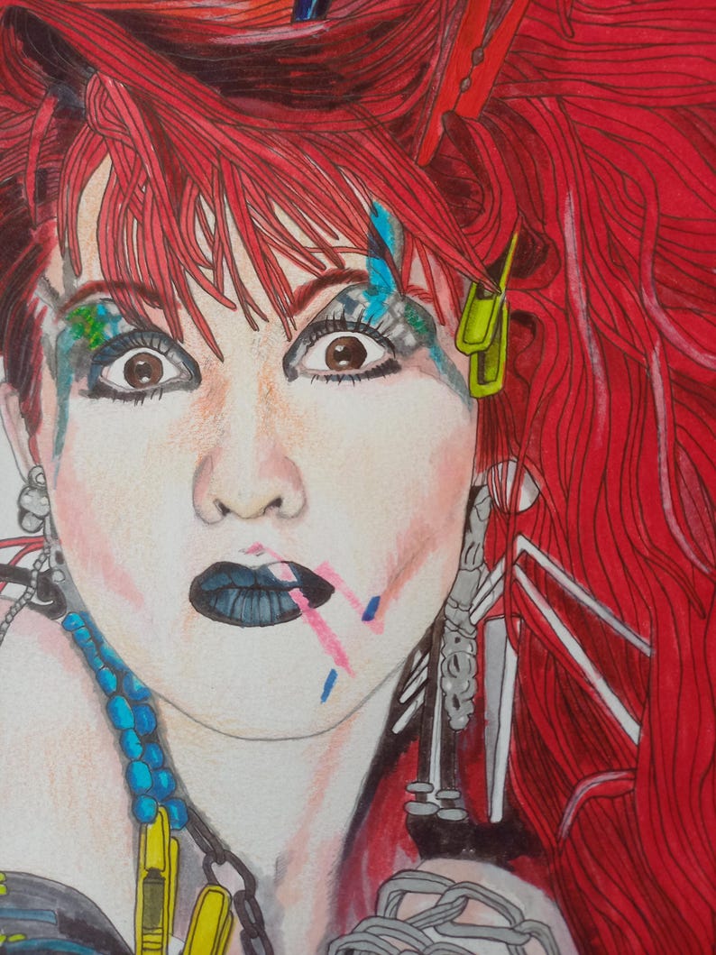 Cyndi Lauper Original Pencil Drawing Portrait Fine Art - Etsy