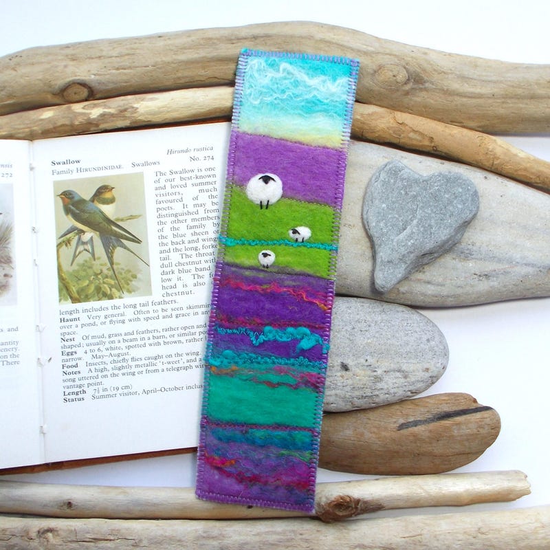 Felt Flower Bookmark - Etsy