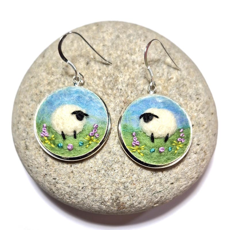 Wool Earrings - Etsy