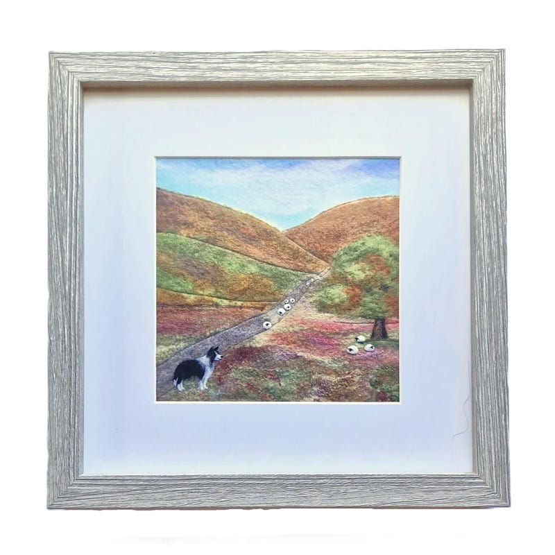 Border Collie Cottage Art - Etsy