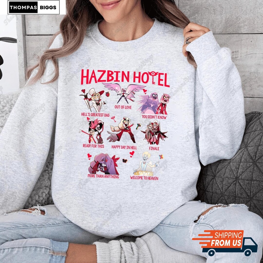 Haz.bin Hotel Shirt, Alastor Haz.bin Sweater, Charlie Morningstar ...