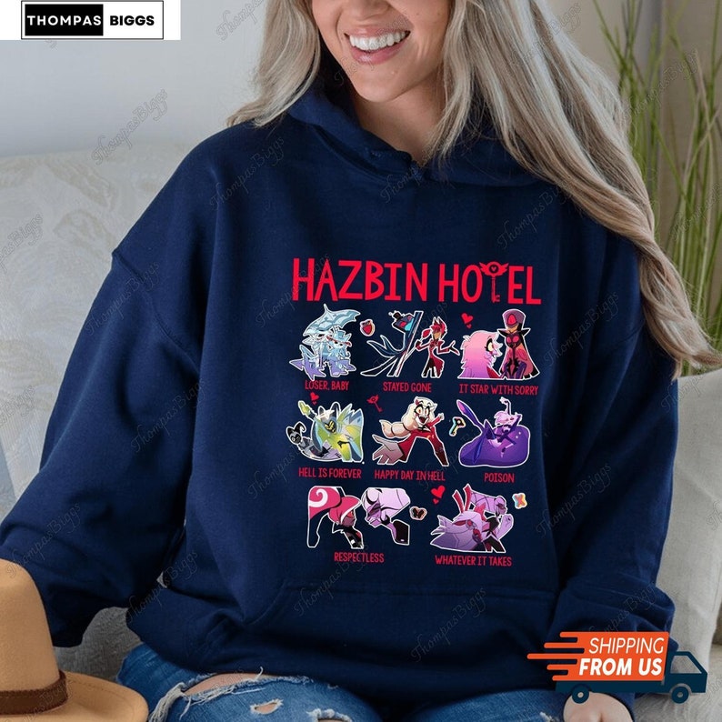 Haz.bin Hotel Shirt, Alastor Haz.bin Sweater, Charlie Morningstar ...