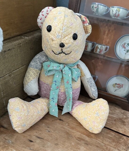 Repurposed Vintage Quilt Used to Make This Adorable Bear - Etsy