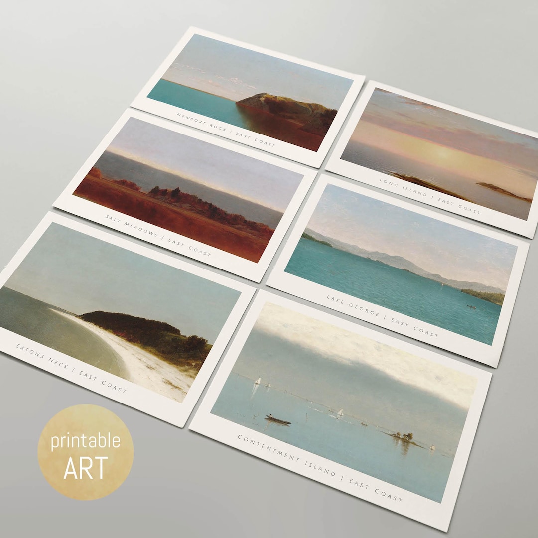 Painted Postcards With Landscapes by the Water | A6 Postcards ...