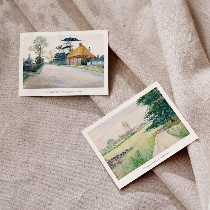 Printable | Cards With English Architecture | A6 Postcards | Digital ...