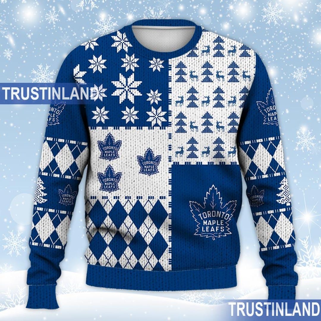 Toronto Maple Leafs Ugly Sweater Christmas, Ice Hockey NHL Sweatshirt ...