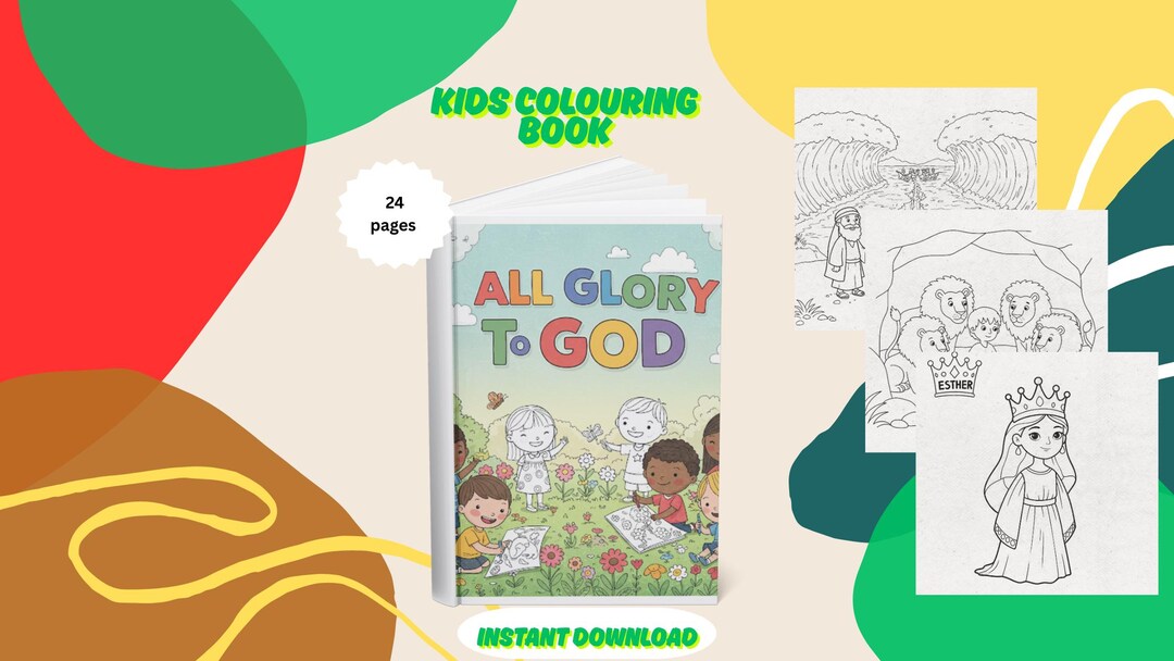 Faith Based Kids Colouring Book - Etsy