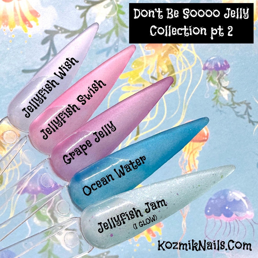 Acrylic Dip Powder Dipping Jelly Sheer Clear Vacation Water Manicure ...