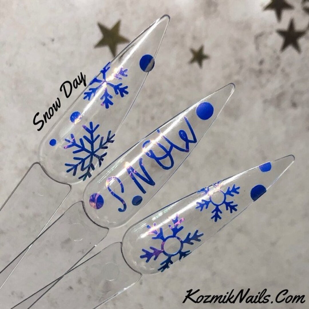 20+ Colors Snow Day! Snowflakes Vinyl Stickers Set by Kozmik Nails ...