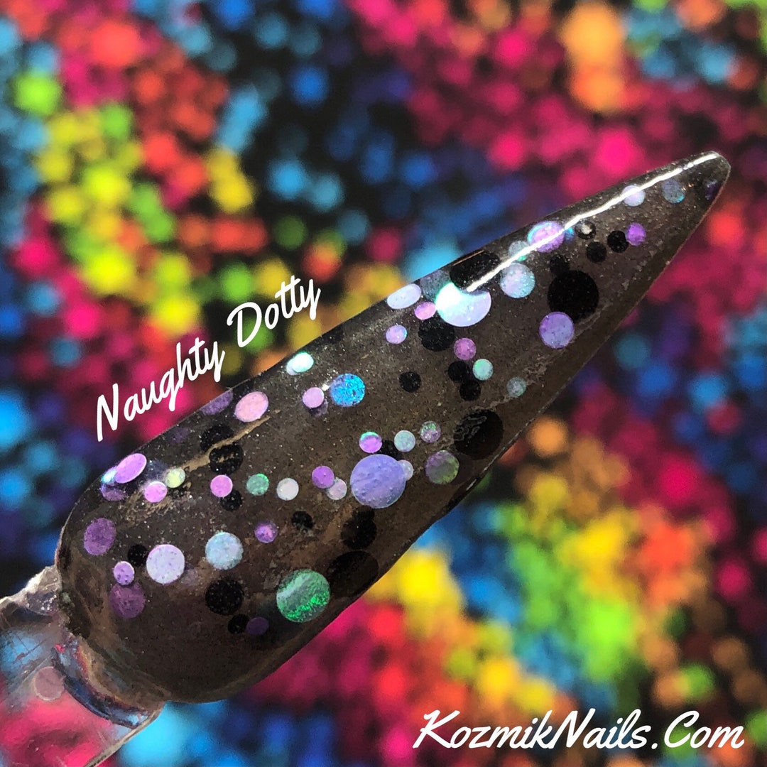 Naughty Dotty - Acrylic Dip Nail Powder by Kozmik Nails - Etsy