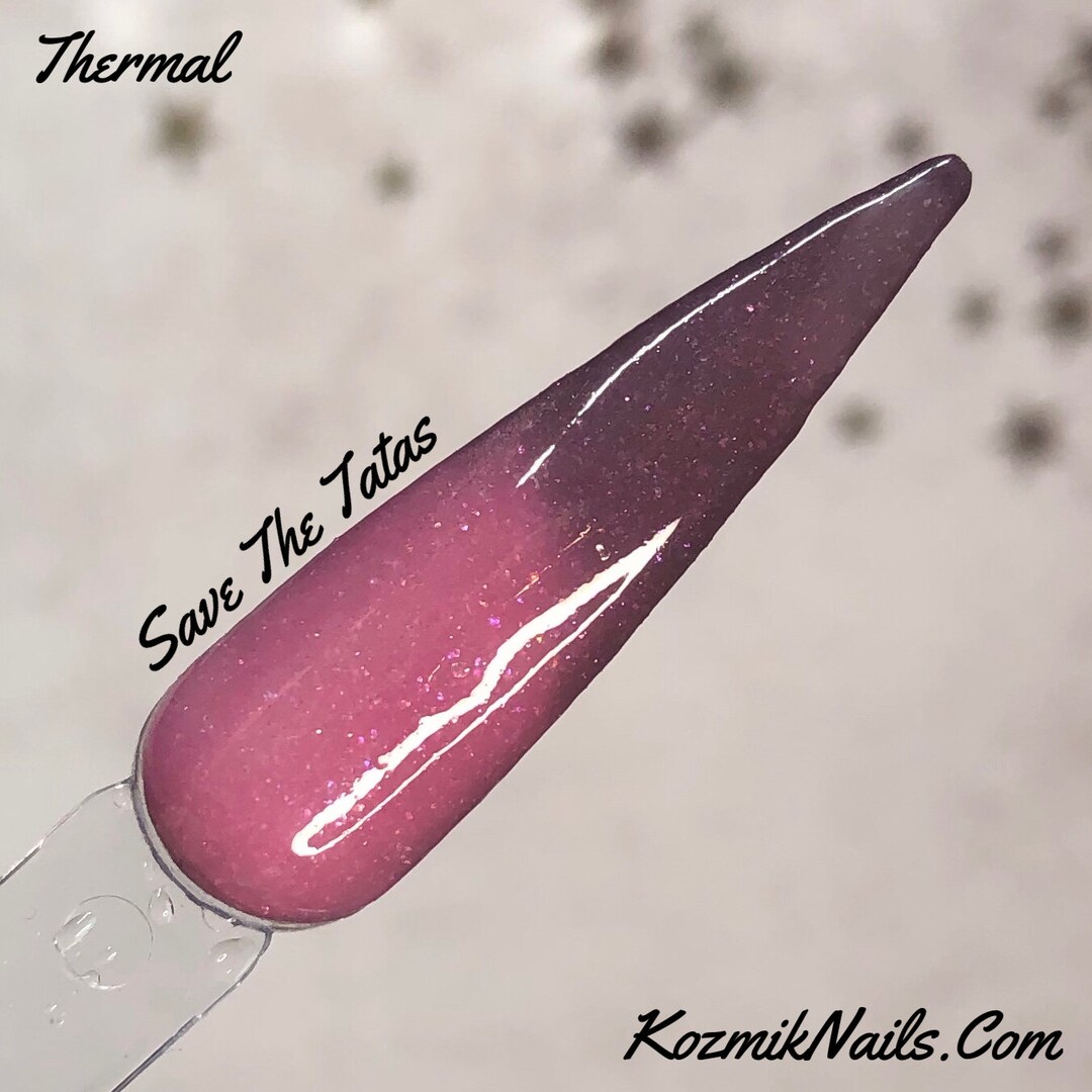 Save the Tatas Two Toned Pink Thermal Shimmer Acrylic Dip Dipping ...