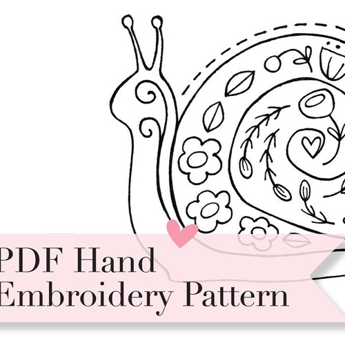 Simple Sampler Snail Hand-embroidery Pattern Stitching - Etsy