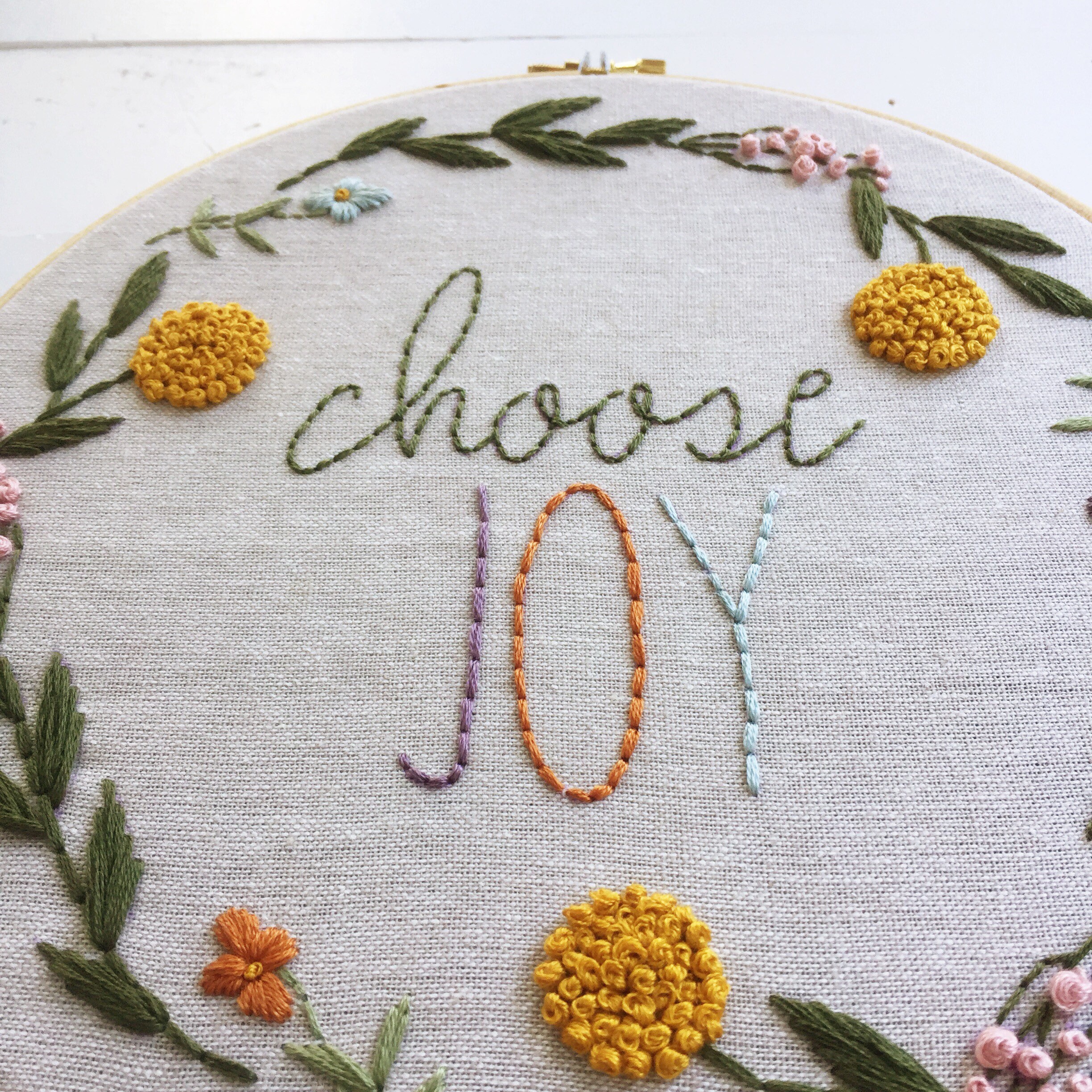 Choose Joy Digital Pattern Hand-embroidery, Stitching, Embroidery, Pdf ...