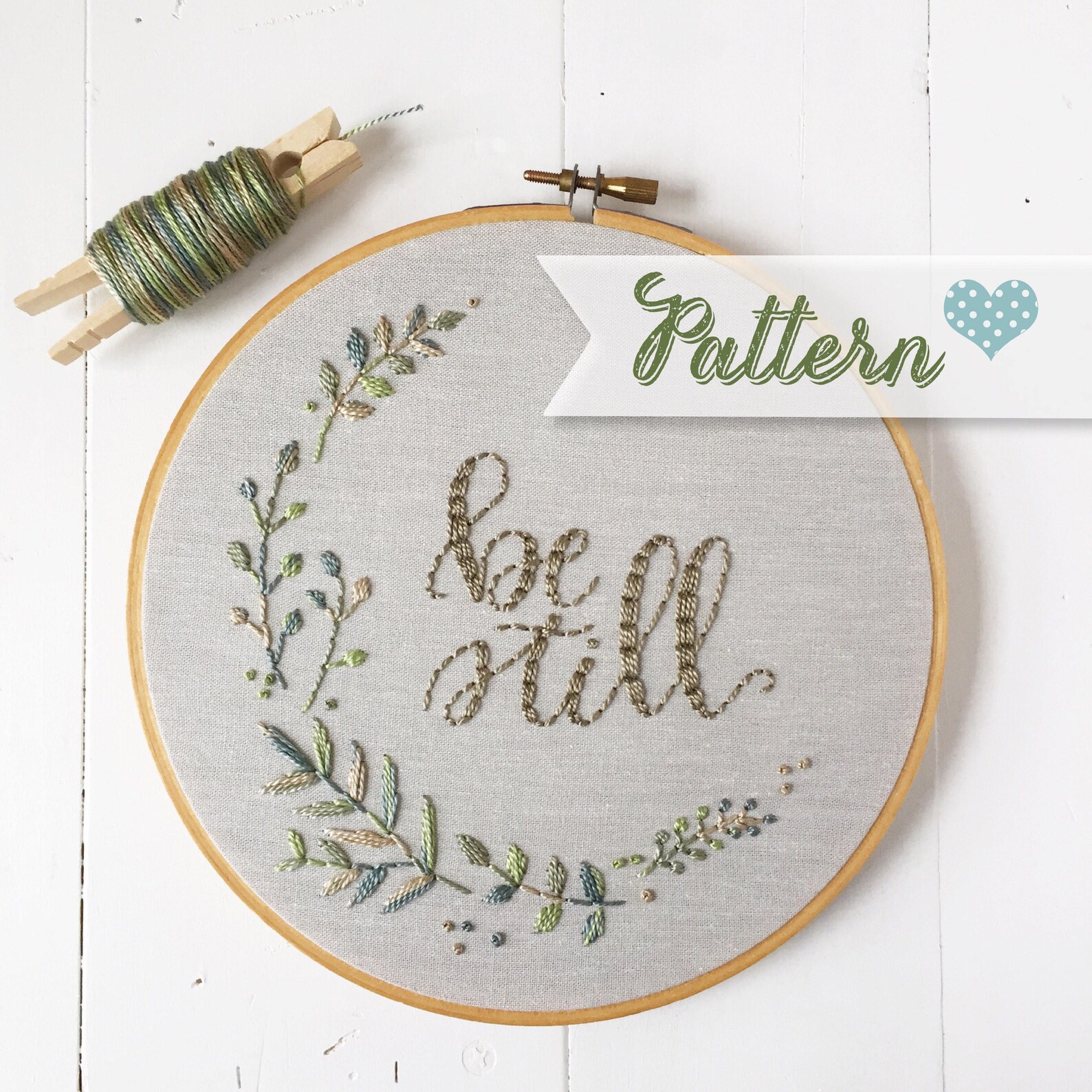 Be Still Digital Hand-embroidery Pattern Beginner Friendly - Etsy