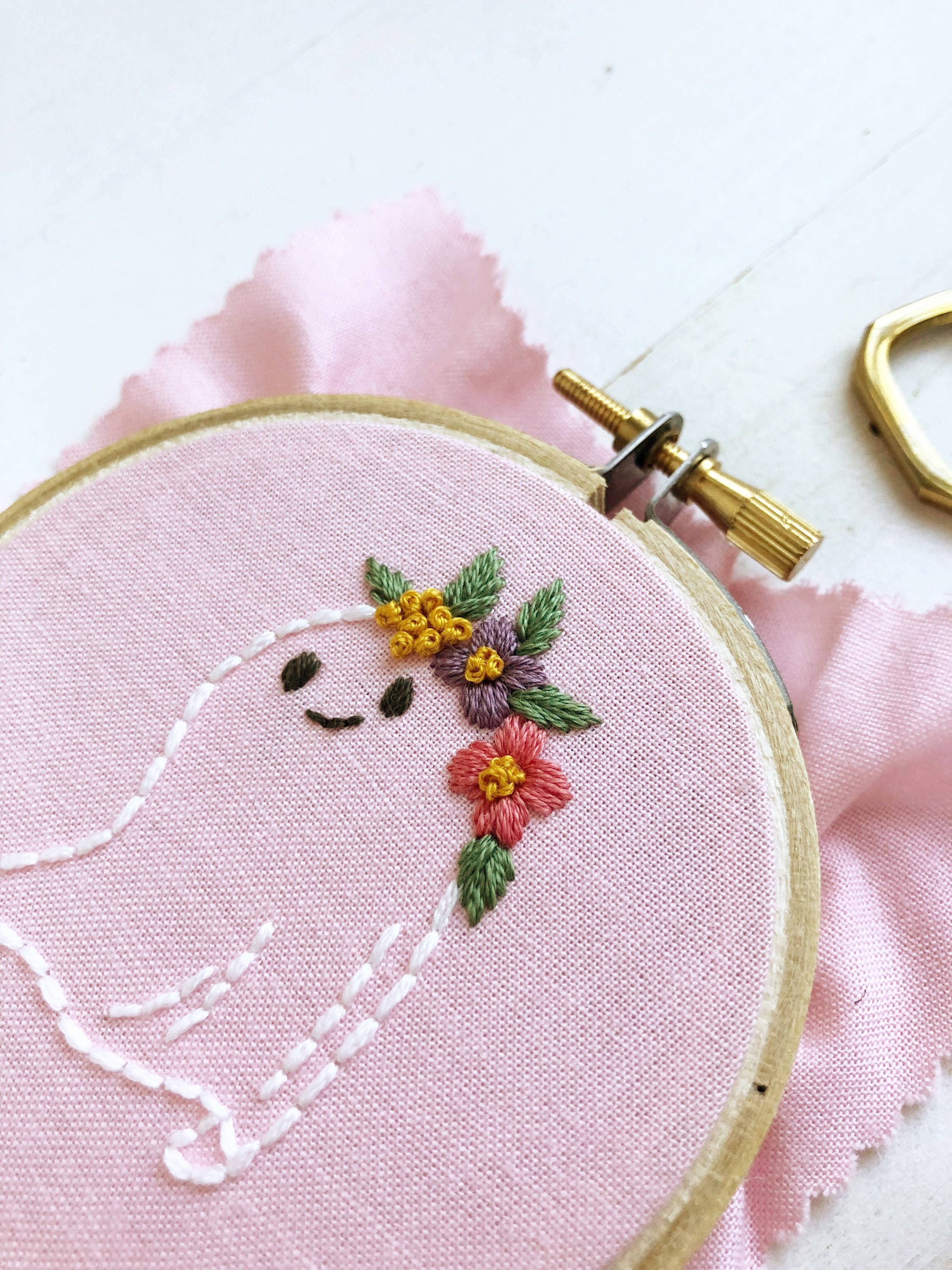 Boo & Bloom Hand-embroidery Pattern, Stitching, Embroidery, Pdf File - Etsy