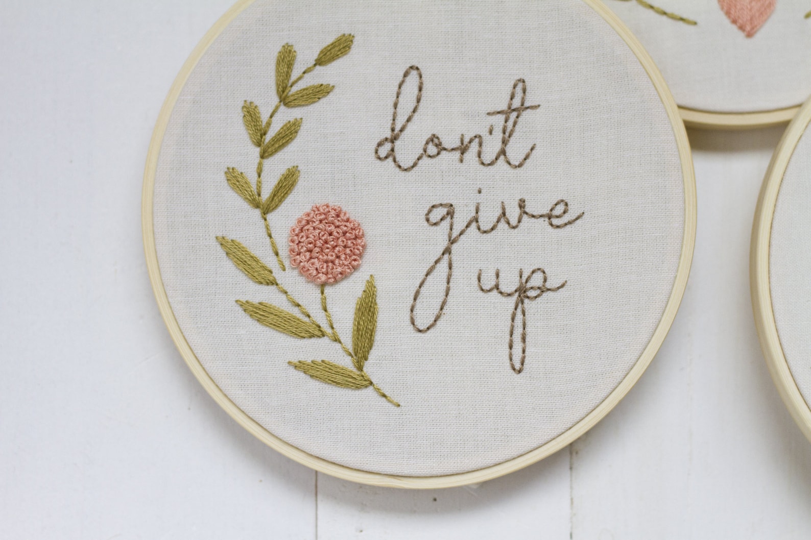 Inspirational Quotes Embroidery Grouping Hand-embroidery - Etsy