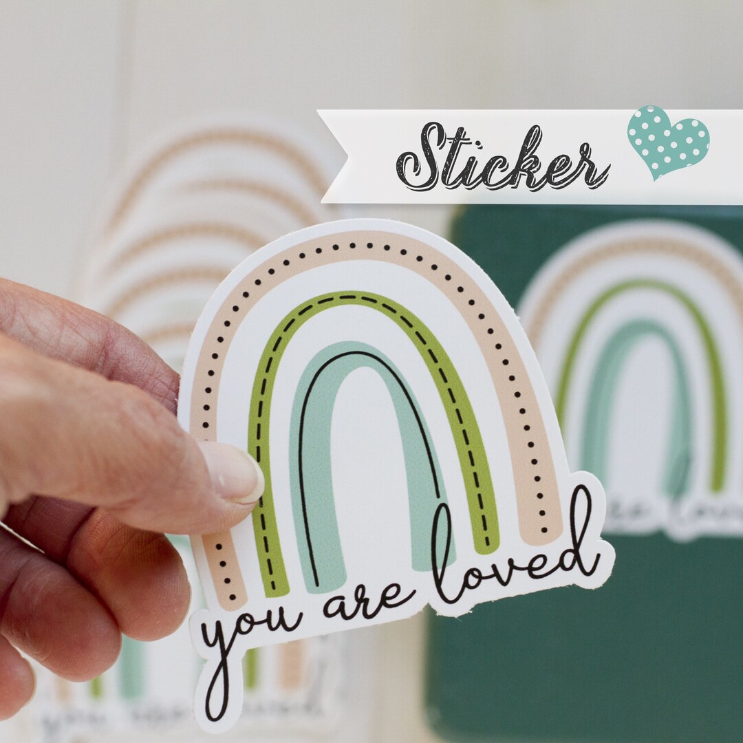 You Are Loved Rainbow Vinyl Sticker 3 - Etsy