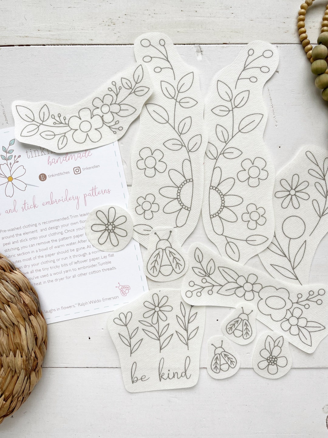 PRINTABLE Embroidery Designs: LARGE FLORALS Pack - Embroidery Patterns ...