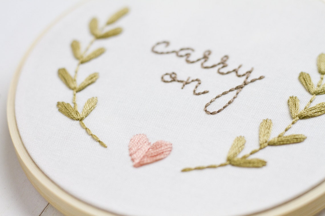 Inspirational Quotes Embroidery Grouping Hand-embroidery - Etsy