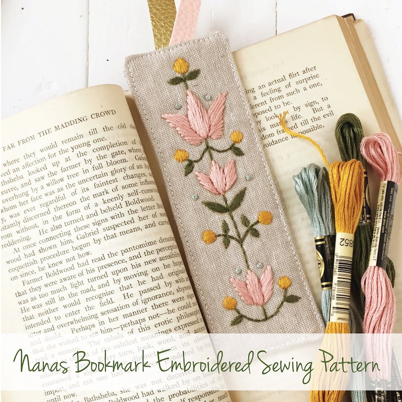 Nanas Bookmark digital PDF sewing and embroidery pattern | Etsy