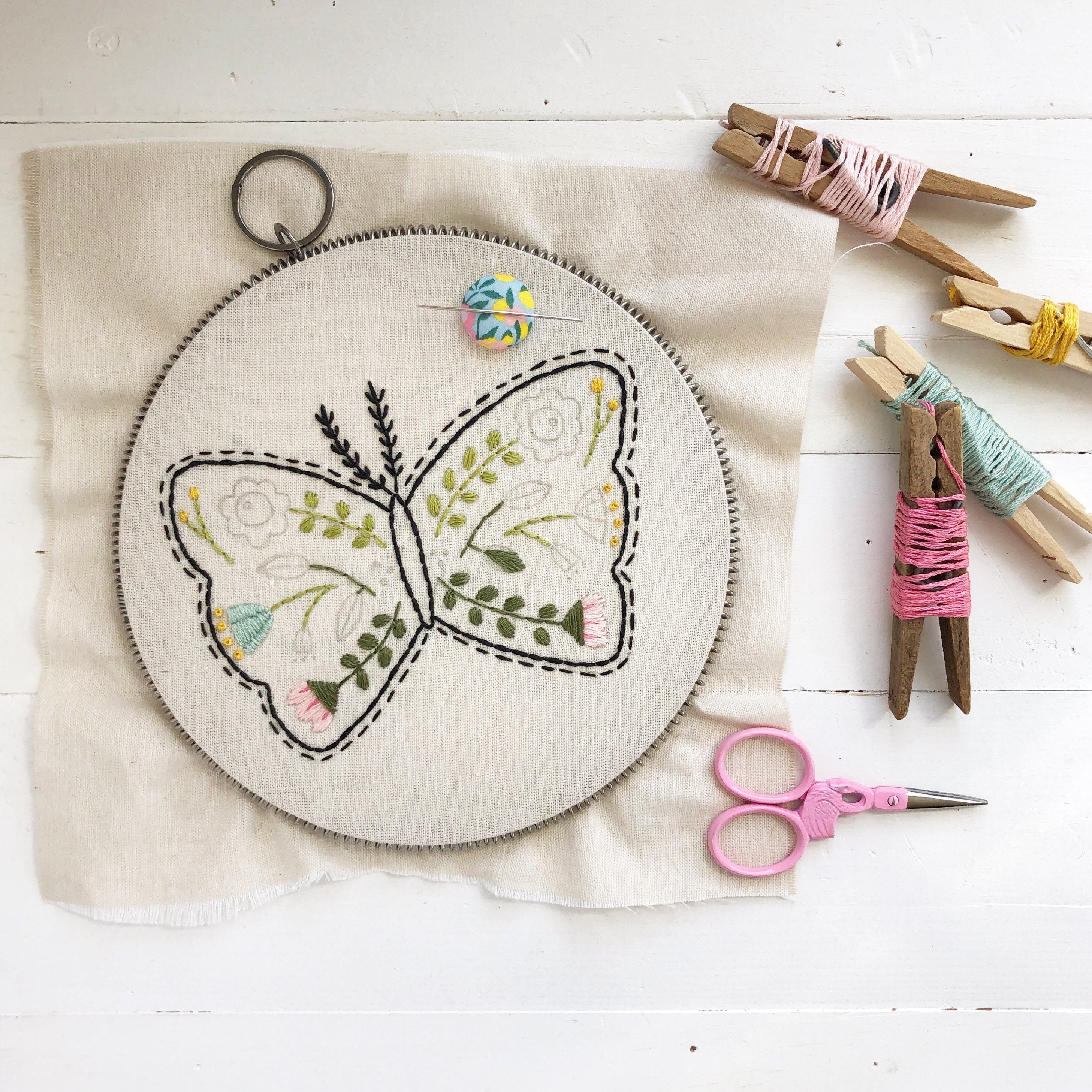 Wings of Fancy Digital Pattern Hand-embroidery, Stitching, Embroidery ...