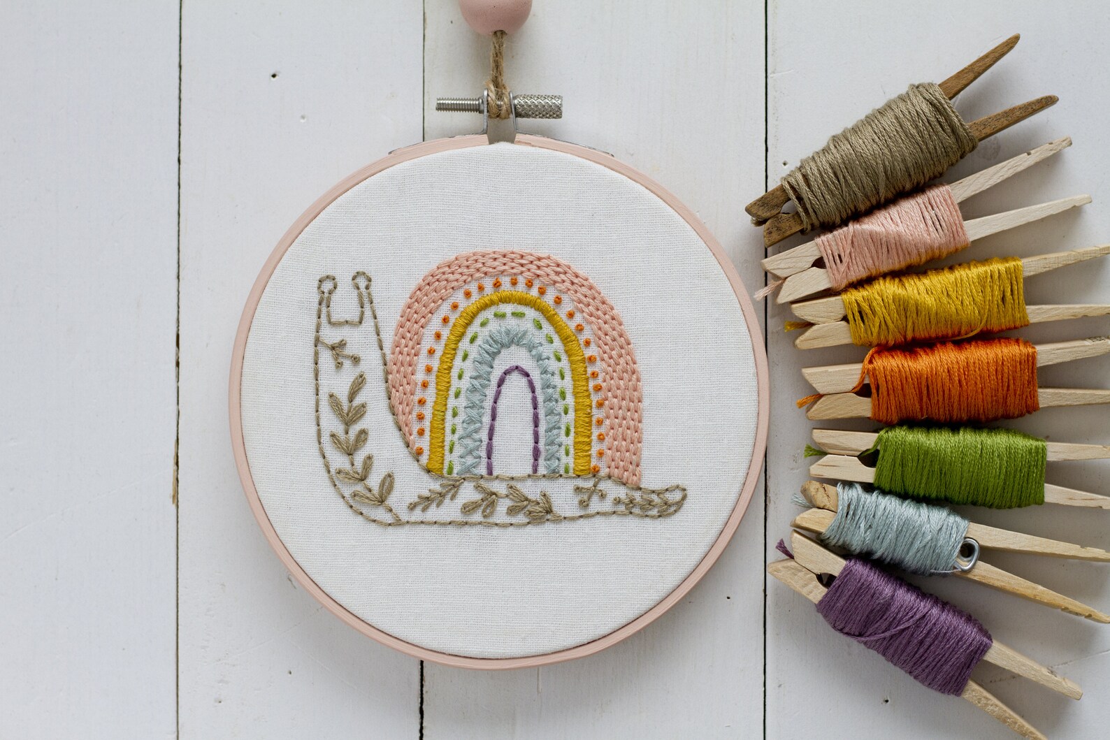 Simple Sampler Snail Hand-embroidery Pattern Stitching - Etsy