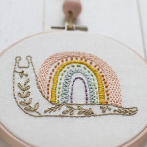 Simple Sampler Snail Hand-embroidery Pattern, Stitching, Embroidery ...