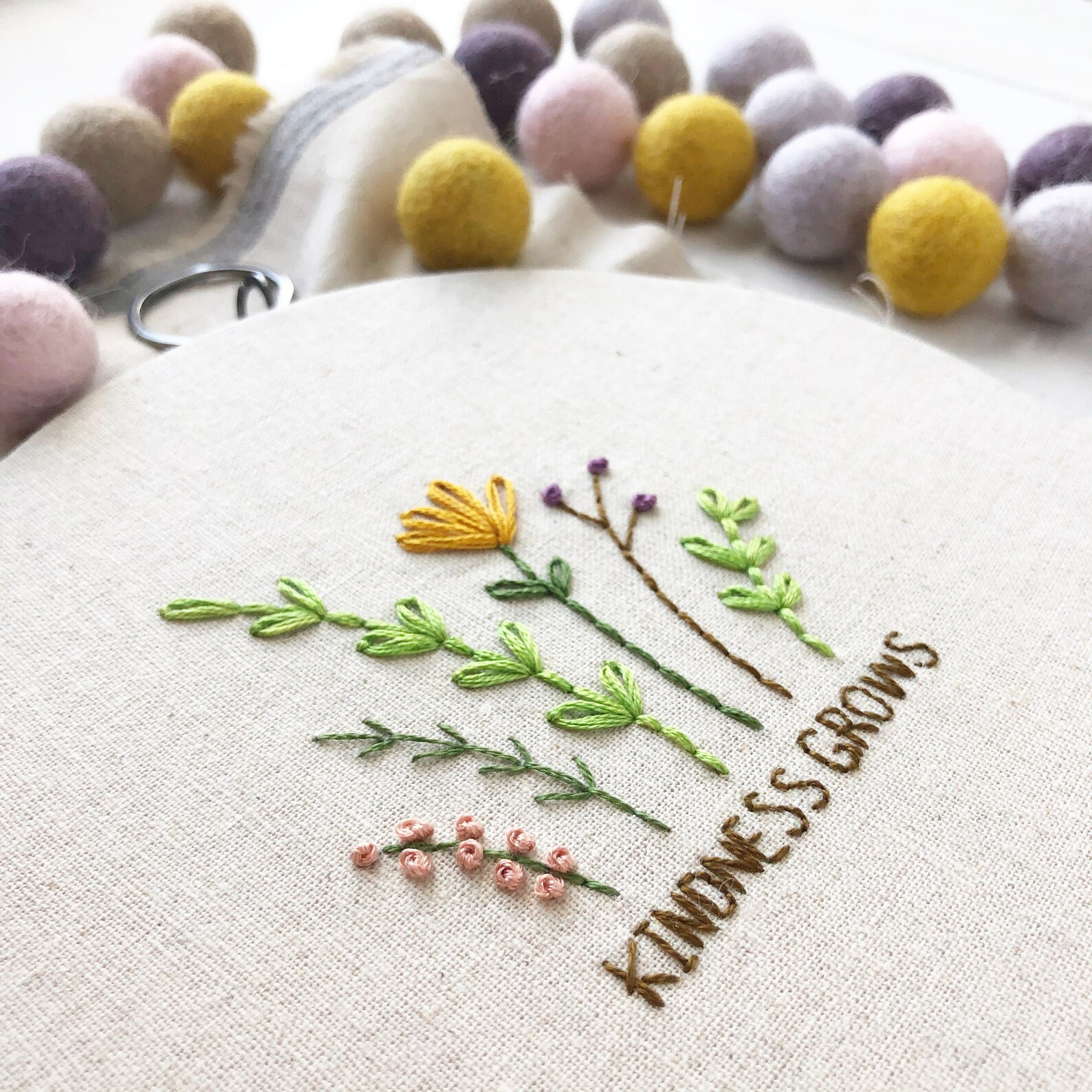 Kindness Grows Digital Pattern Hand-embroidery Stitching - Etsy