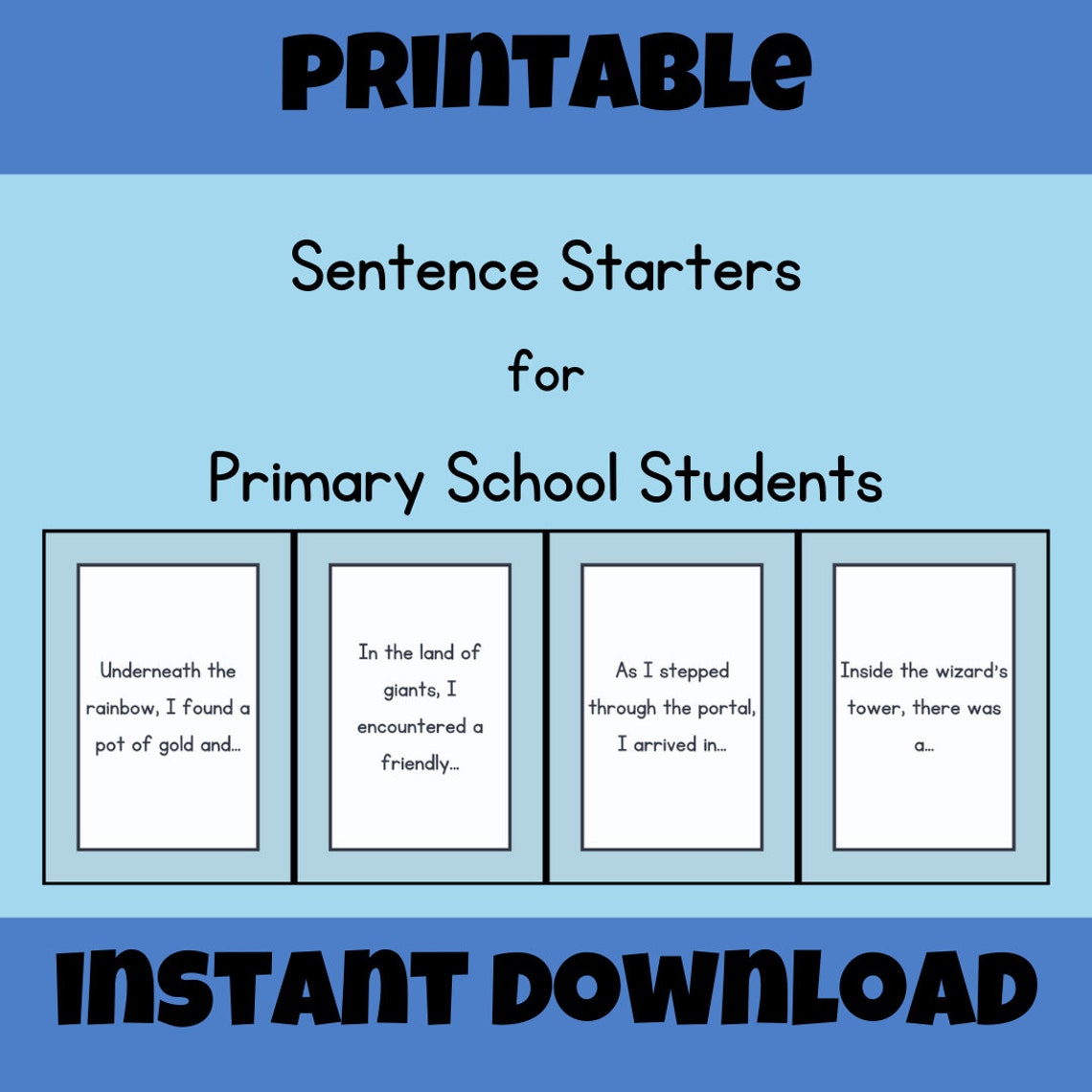 32 Printable Sentence Starters for Primary School Students - Etsy UK