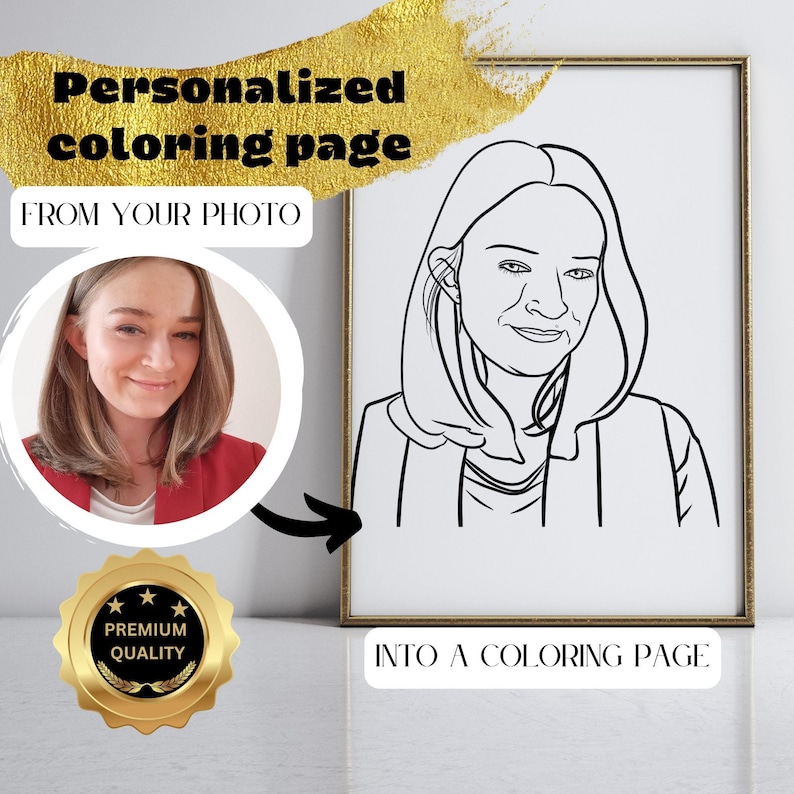 Personalized Coloring Page, Custom Coloring Page From Photo ...