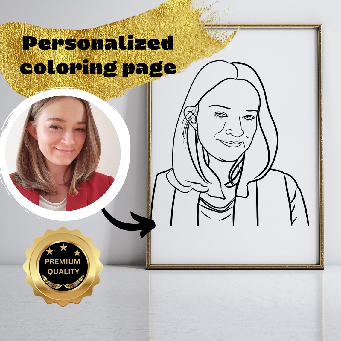 Personalized Coloring Page, Custom Coloring Page From Photo ...