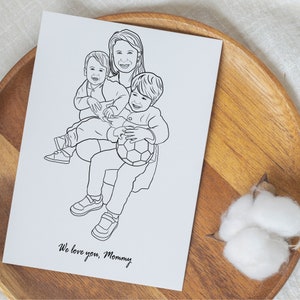 Personalized Coloring Page From Photo, Mother's Day Coloring Picture ...