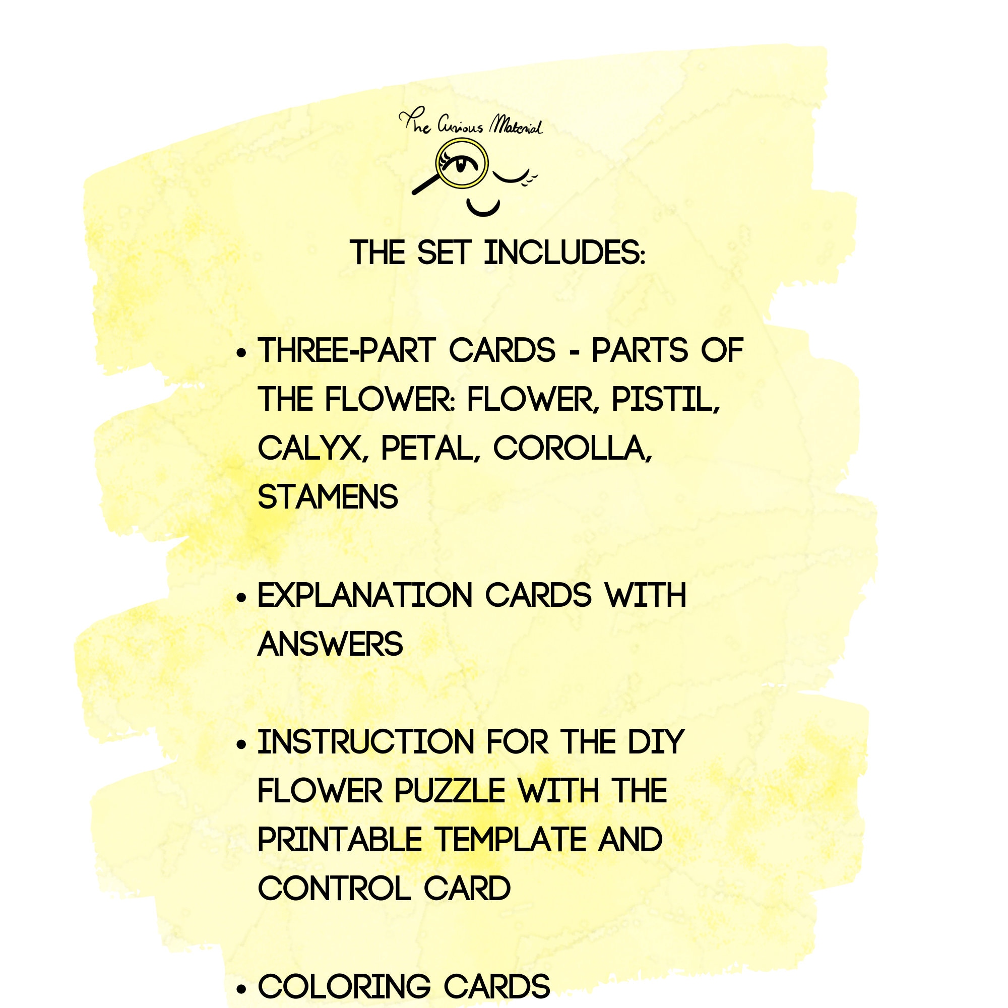 Parts of a Flower 3-part Cards Montessori and Printable PDF Flower ...