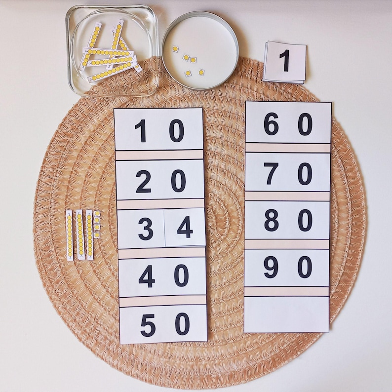 Montessori Seguin Boards: Printable Teens and Tens Boards With Bead ...